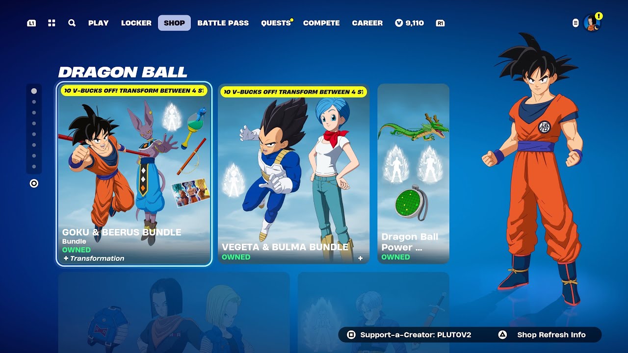 ALL DRAGON BALL COSMETICS ARE BACK! Fortnite Item Shop [August 10th ...