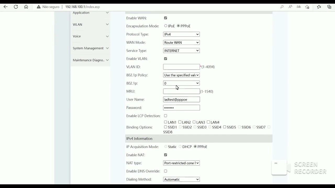 HUAWEI V5 SISTEMA AZUL PPPOE E REDE WIFI - YouTube