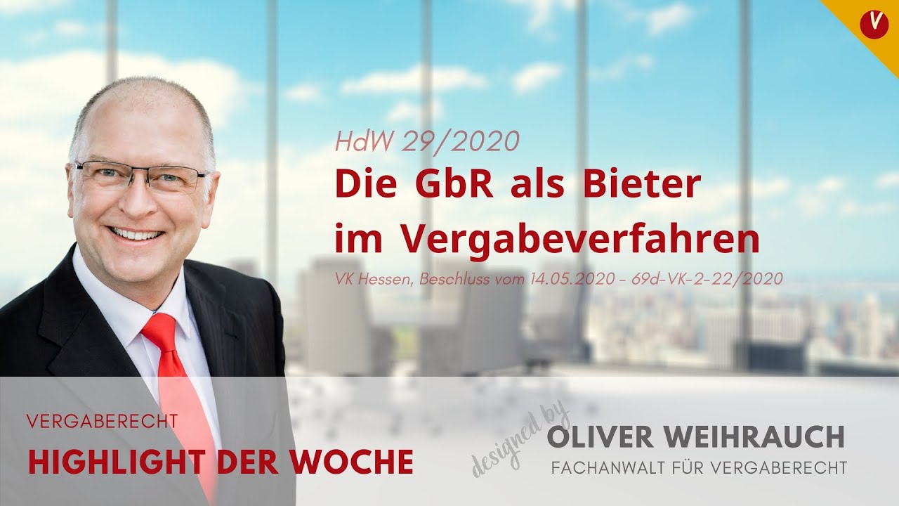 Die Gesellschaft bürgerlichen Rechts als Bieter im Vergabeverfahren ...