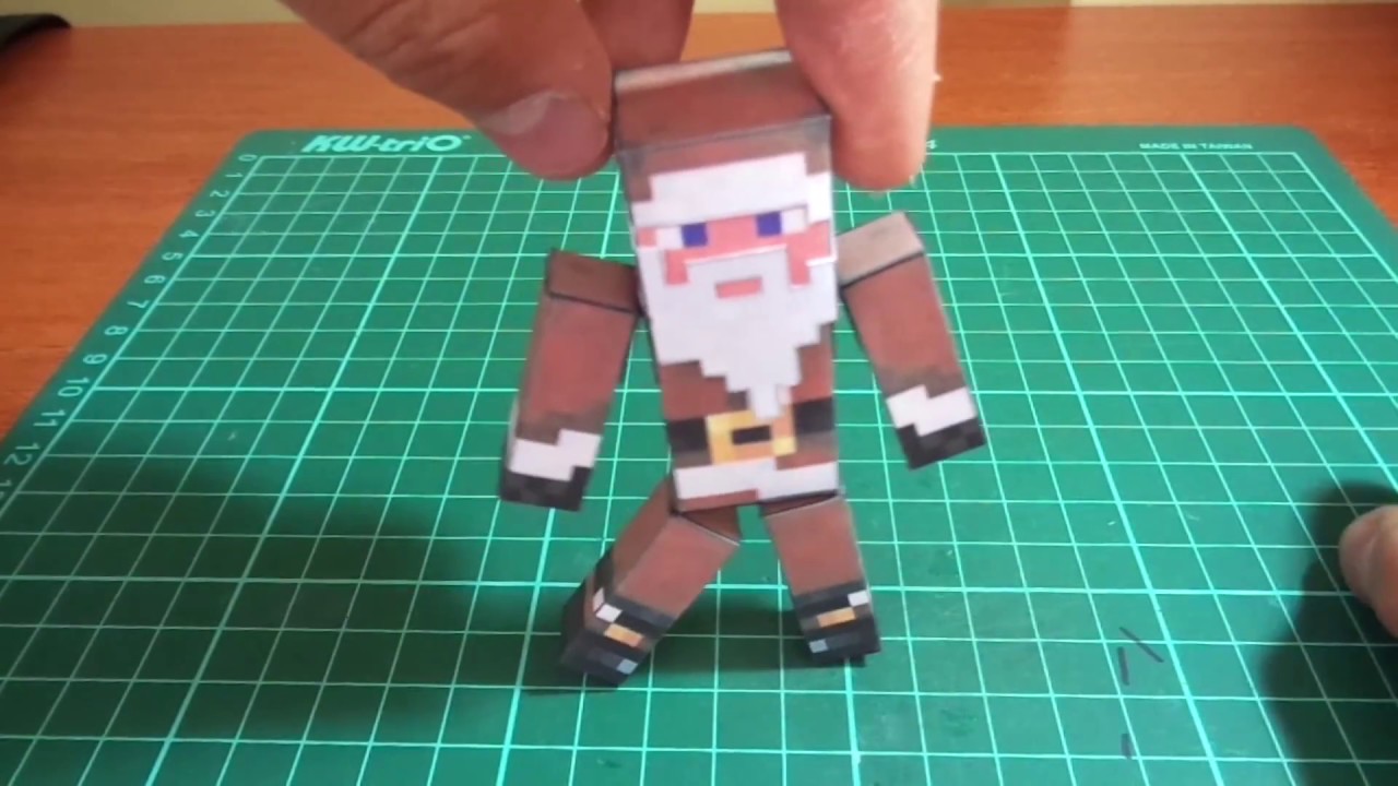 Papá Noel minecraft | NAVIDAD | papercraft tutorial - YouTube