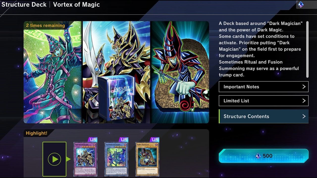 Yugioh Master Duel 1st Anniversary Vortex of Magic Structure Deck! Dark ...