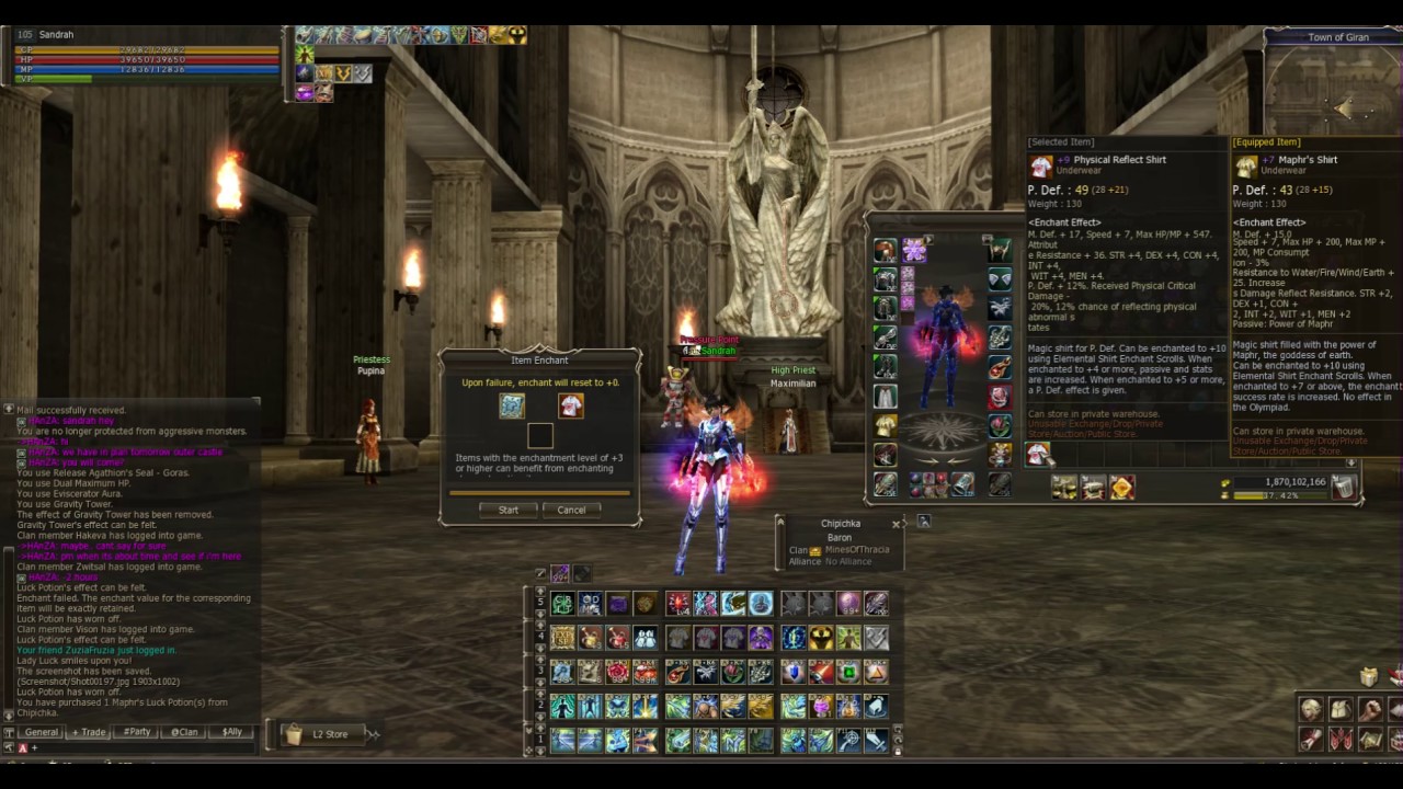 Lineage 2 - Enchanting +10 Phys Shirt - YouTube