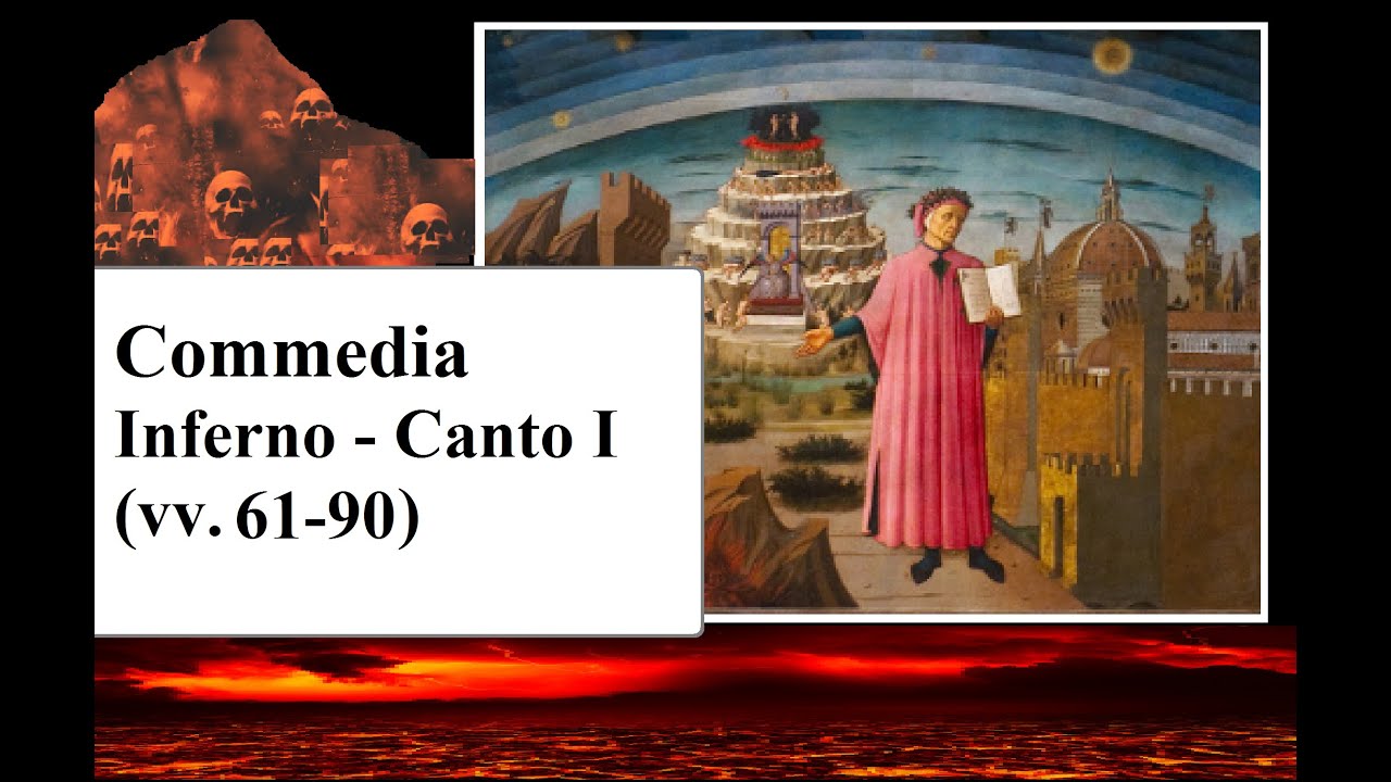 Commedia, Inferno, canto I (vv. 61-90) - Virgilio - YouTube
