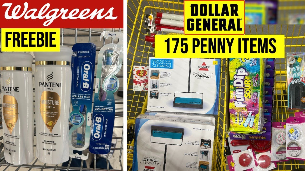 Walgreens freebie + DG 175 PENNY ITEM HAUL! - YouTube