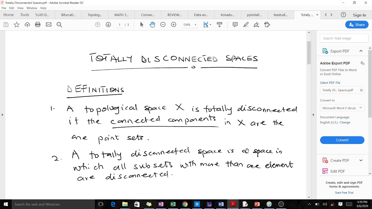 Totally disconnected spaces in topology - YouTube