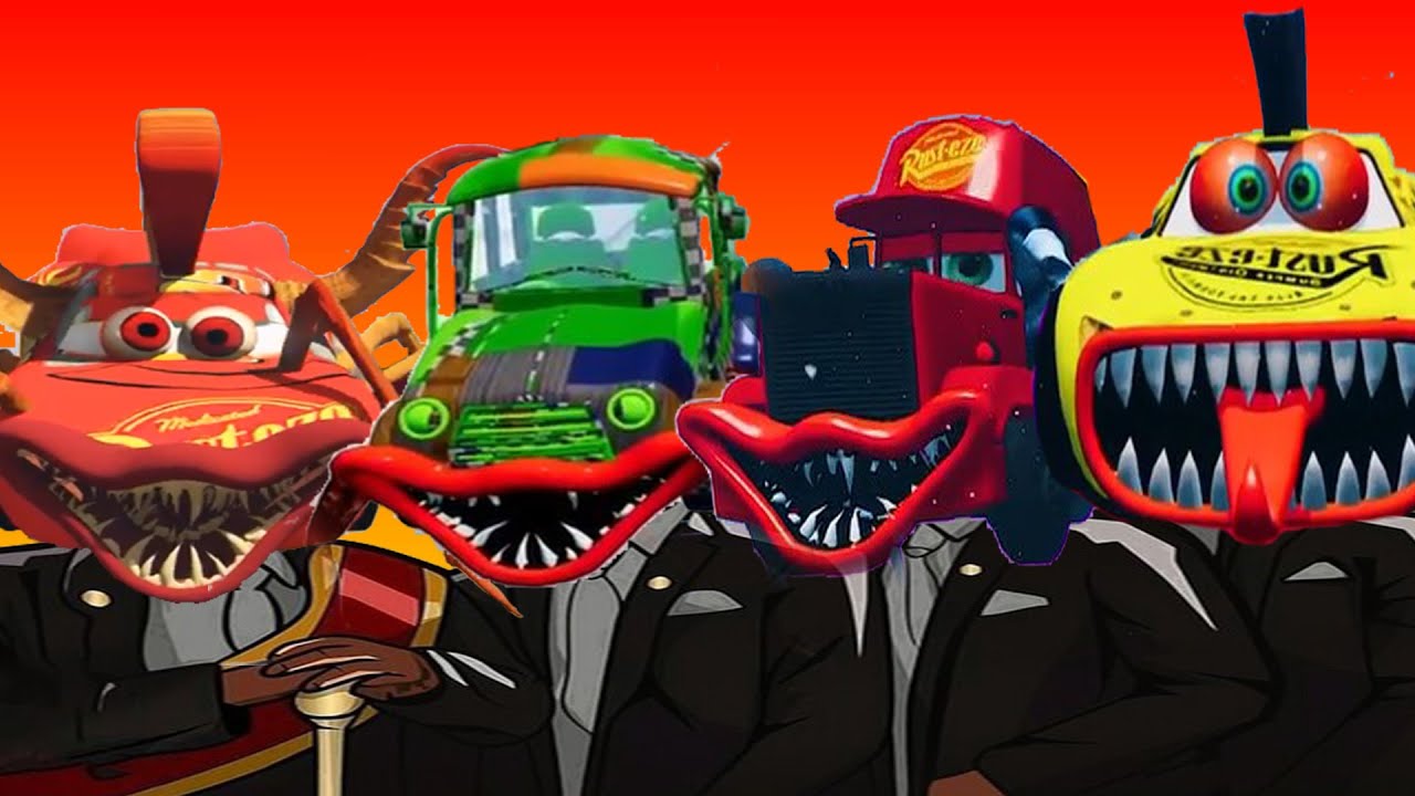 M0NSTER DEMON LIGHTNING MCQUEEN HEAD EATER VS NEW TRUCK EATER VS MACK ...