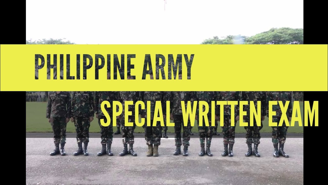 🔴Philippine Army Special Written Examination - YouTube