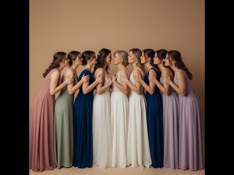 Kiss 💋 Gorgeous Women in Stunning Dresses Share a Shocking Moment! 😱🔥