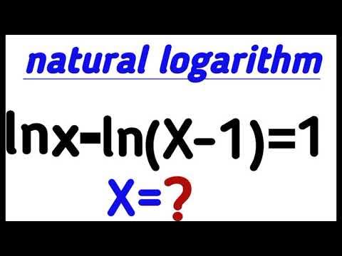solve for x? lnx - ln(X-1)=1. logarithmic equation. |-algebra problem ...