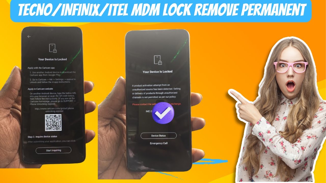 TECNOINFINIXITEL MDM LOCK remove Permanent - YouTube