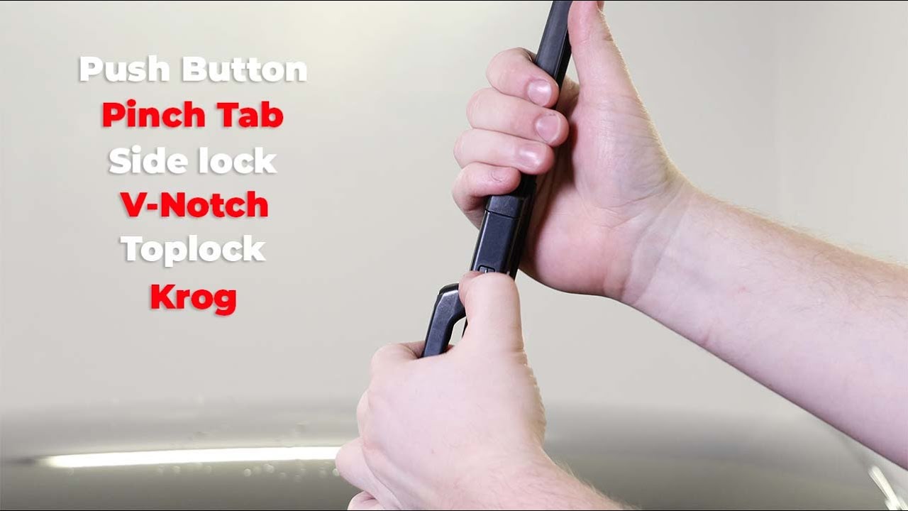 Sådan udskiftes viskerne(Toplock, Krog, Push button, Pinch Tab, Side ...