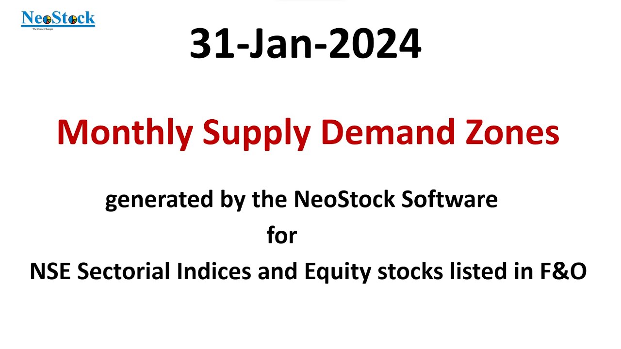 31-Jan-2024 - Monthly Supply & Demand Zones generated from the NeoStock ...