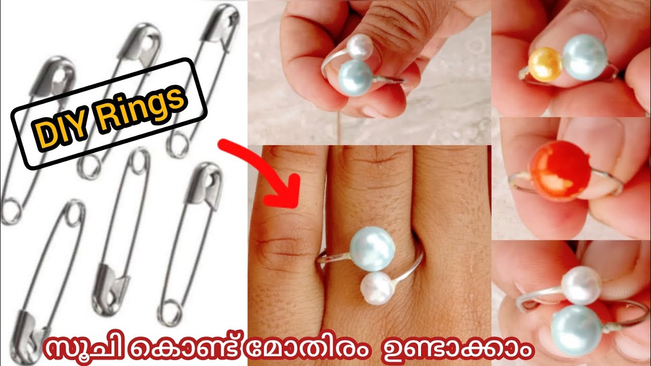 DIY Finger Rings | Pearl Ring Making DIY Pearl Ring Making From Safety ...