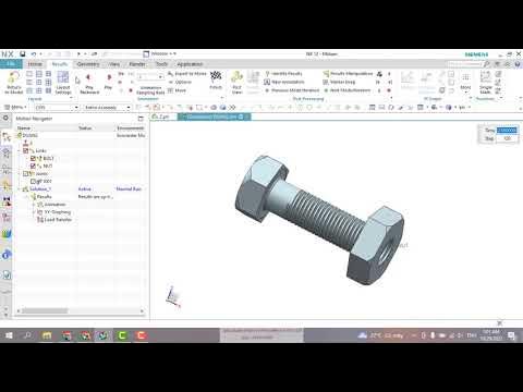 Simulate the working principle of bolts and nuts | NX Motion Simulation #4 - YouTube