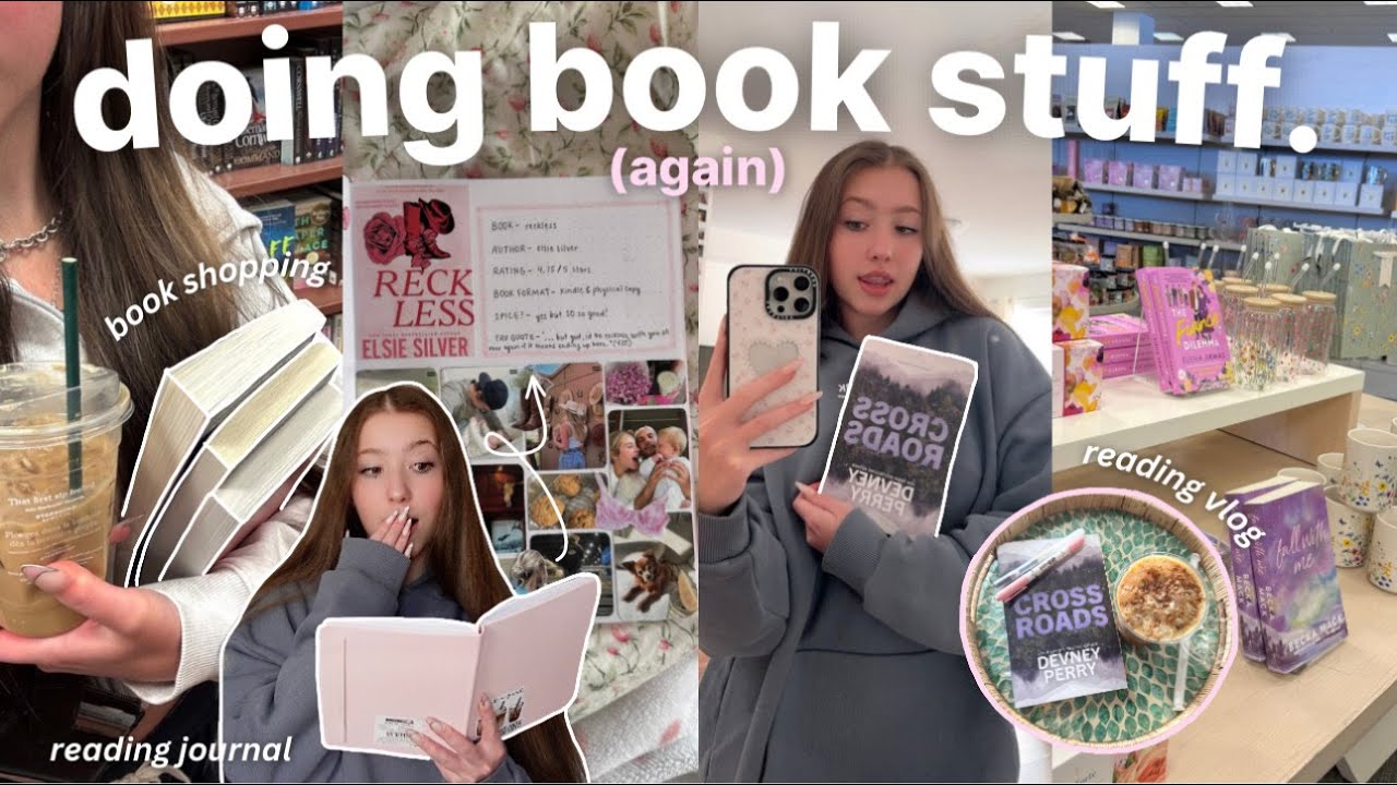 doing book stuff (again) 📚 book shopping, reading journal, read with me ...