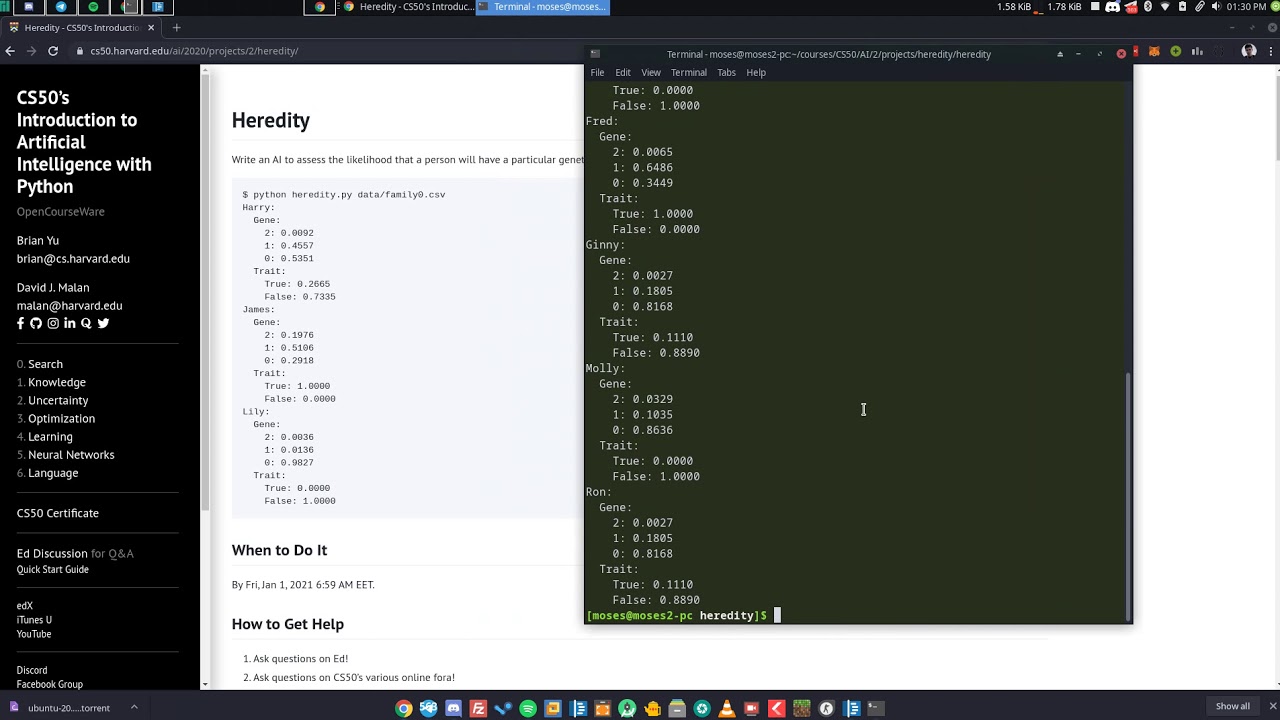 Cs50 Ai Course Project 2b Heredity Youtube