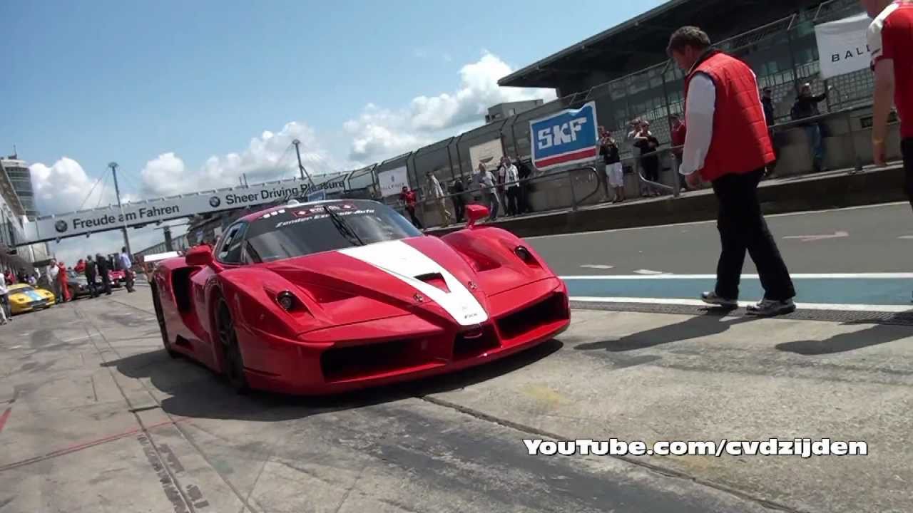 Ferrari FXX LOUD Sounds & little powerslide!! - YouTube