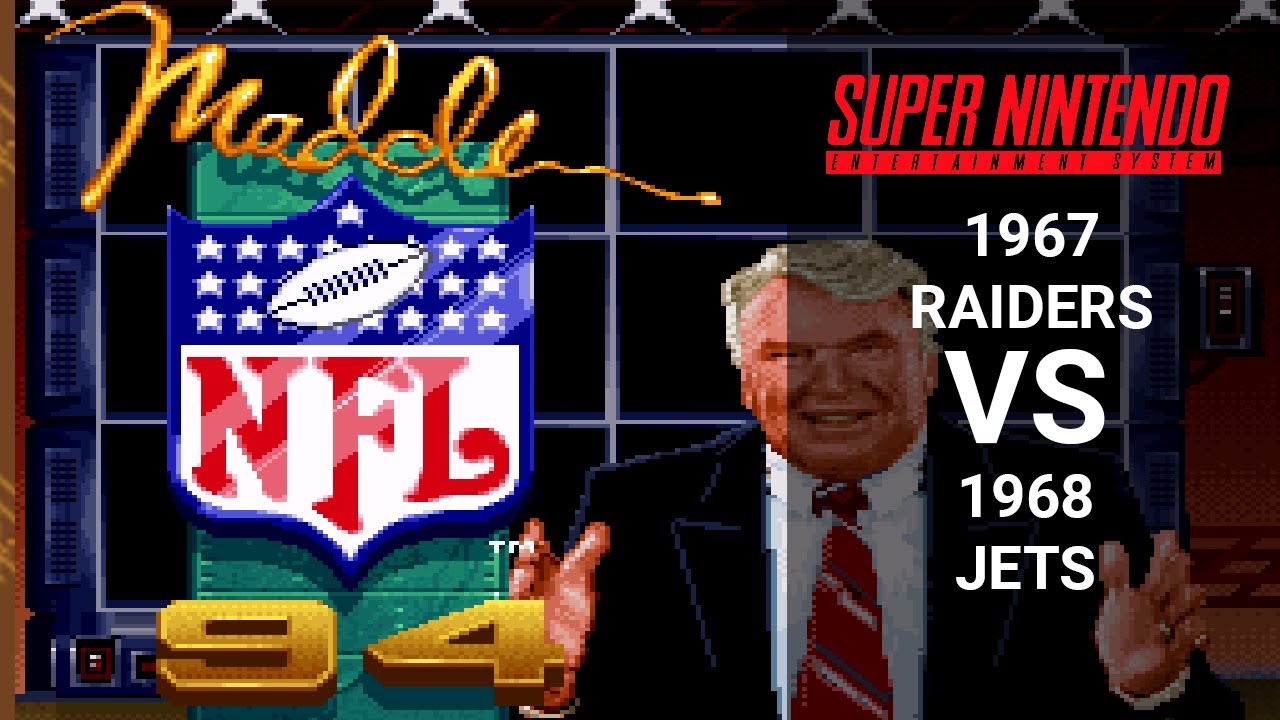 Madden NFL '94 (Super NES) - 1967 Raiders VS. 1968 Jets [HD ...