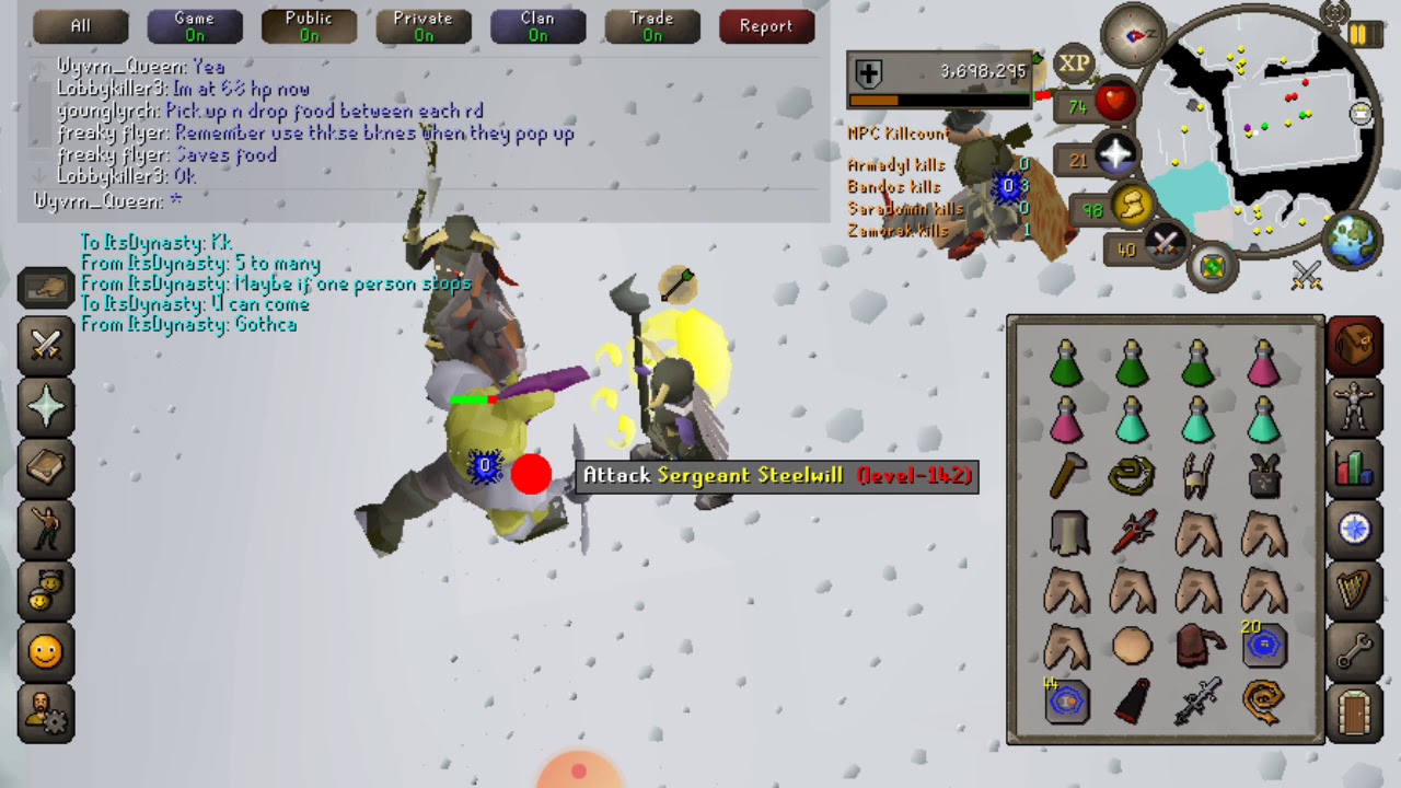 True PvM with Wyvrn_Queen live gameplay bandos fight - YouTube