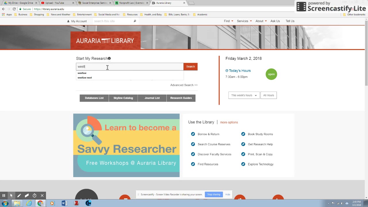 Legal Research Tips Using Auraria Library - YouTube