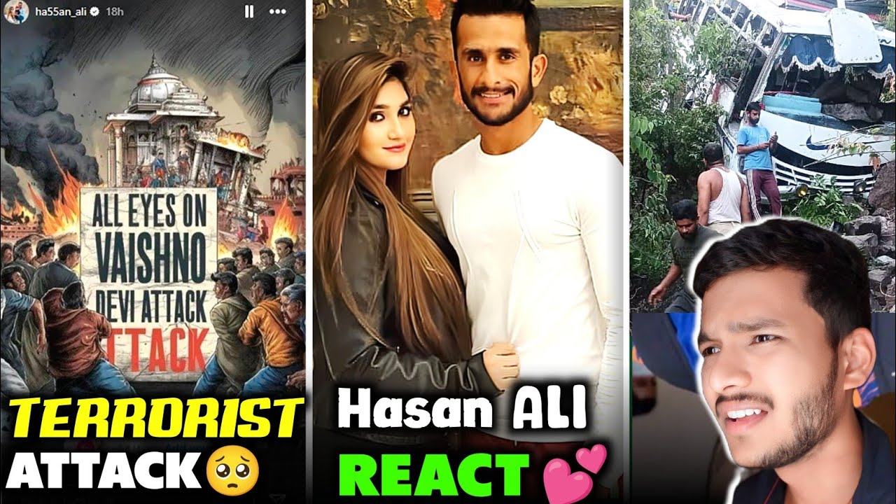 Hasan Ali react on Vaishno Devi terrorist attack || India versus America world cup match - YouTube