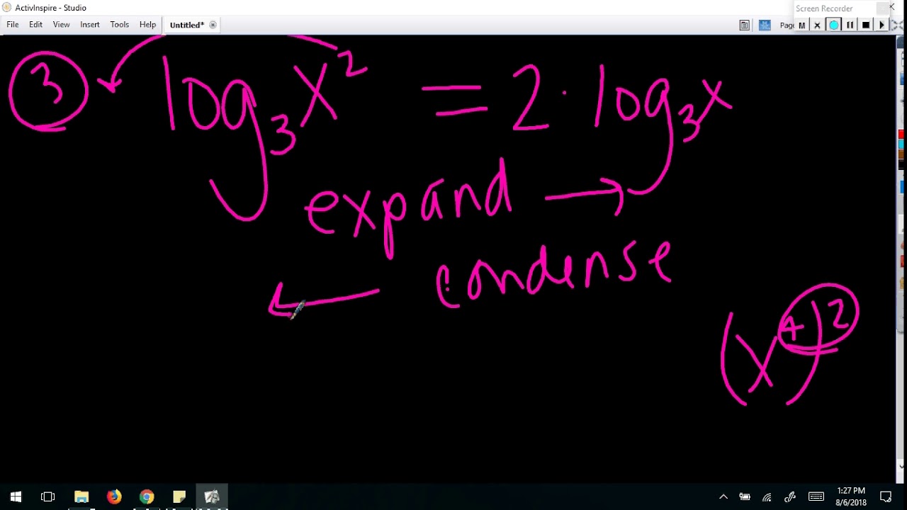 Properties of Logs - YouTube