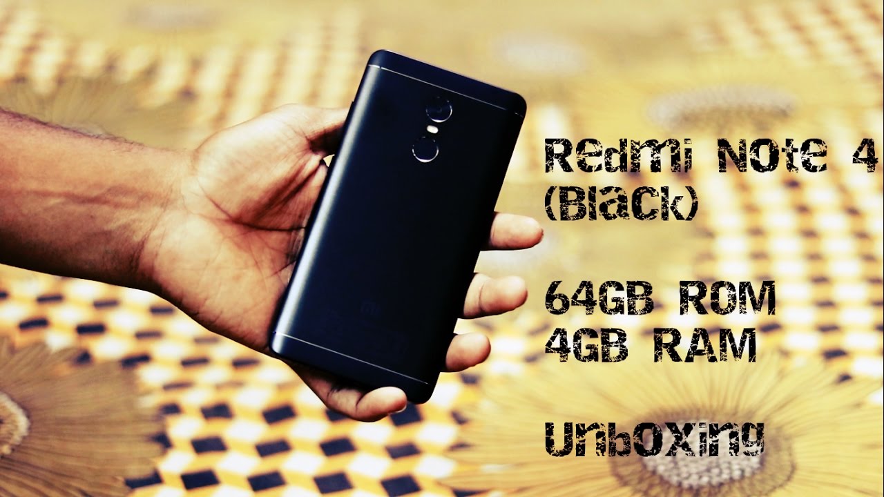 Redmi Note 4 (Black) Unboxing - YouTube