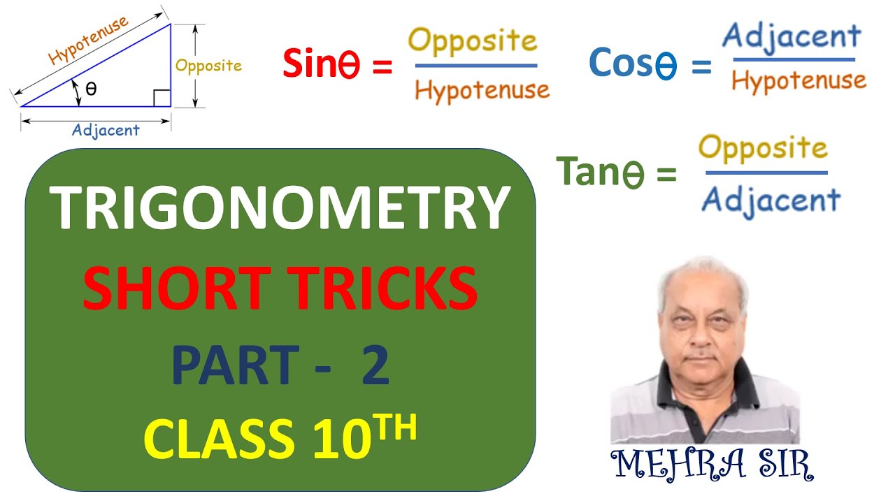 Trigonometry Short Tricks how to Remember T Ratio of rt. triangle. Part ...