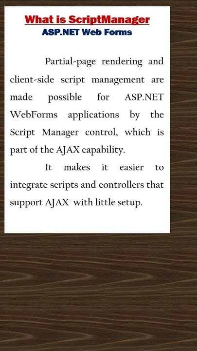 script manager in asp.net webforms || toolkit || webforms - YouTube