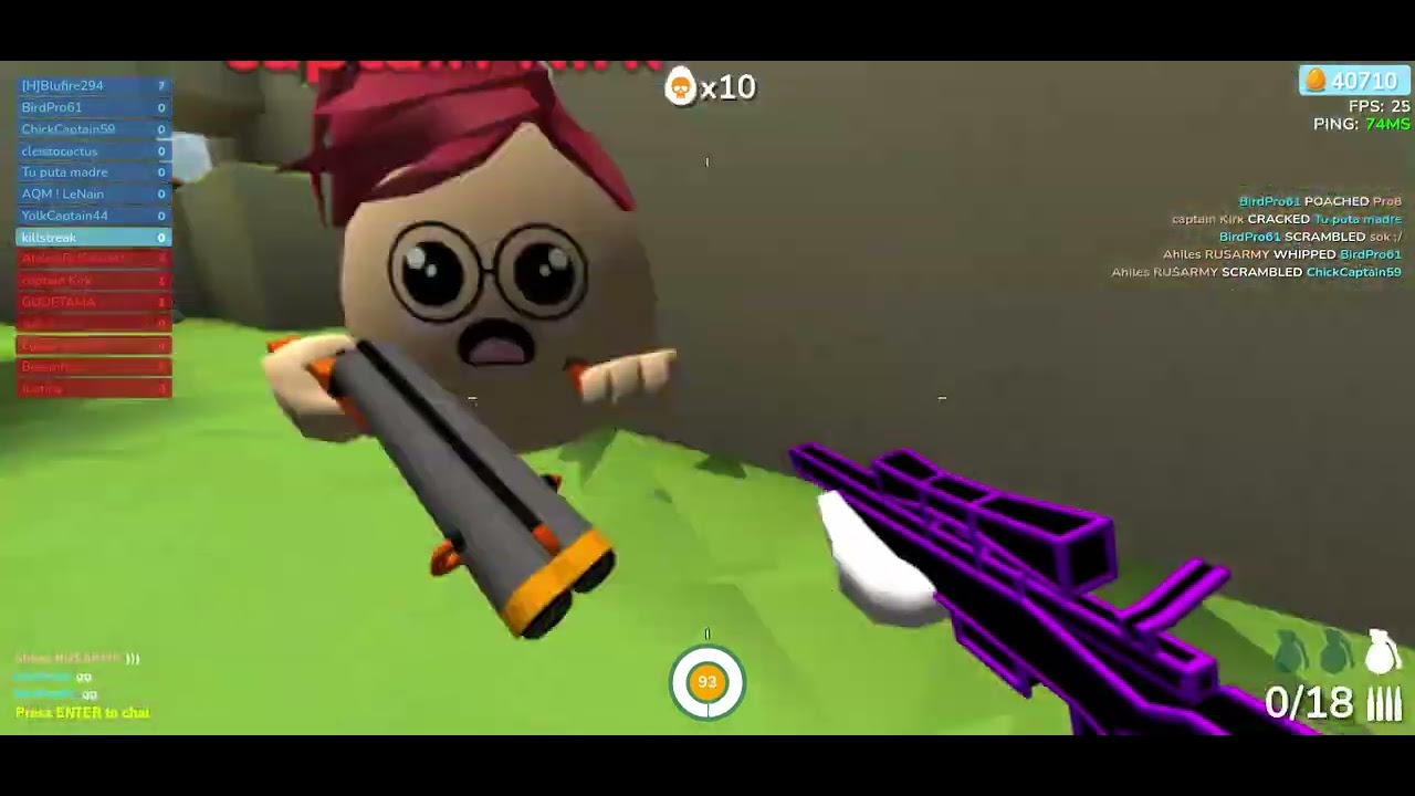 Trying to get a higher killstreak in Shellshockers (part 2) - YouTube