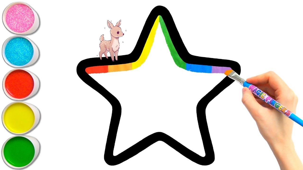 Bolalar uchun yulduzcha rasmini chizish / Draw a star picture for kids ...