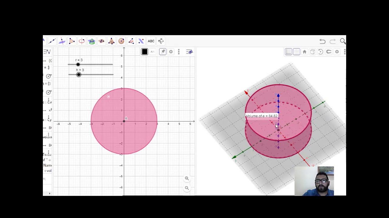 Volume Cylinder and Cone using Geogebra - YouTube
