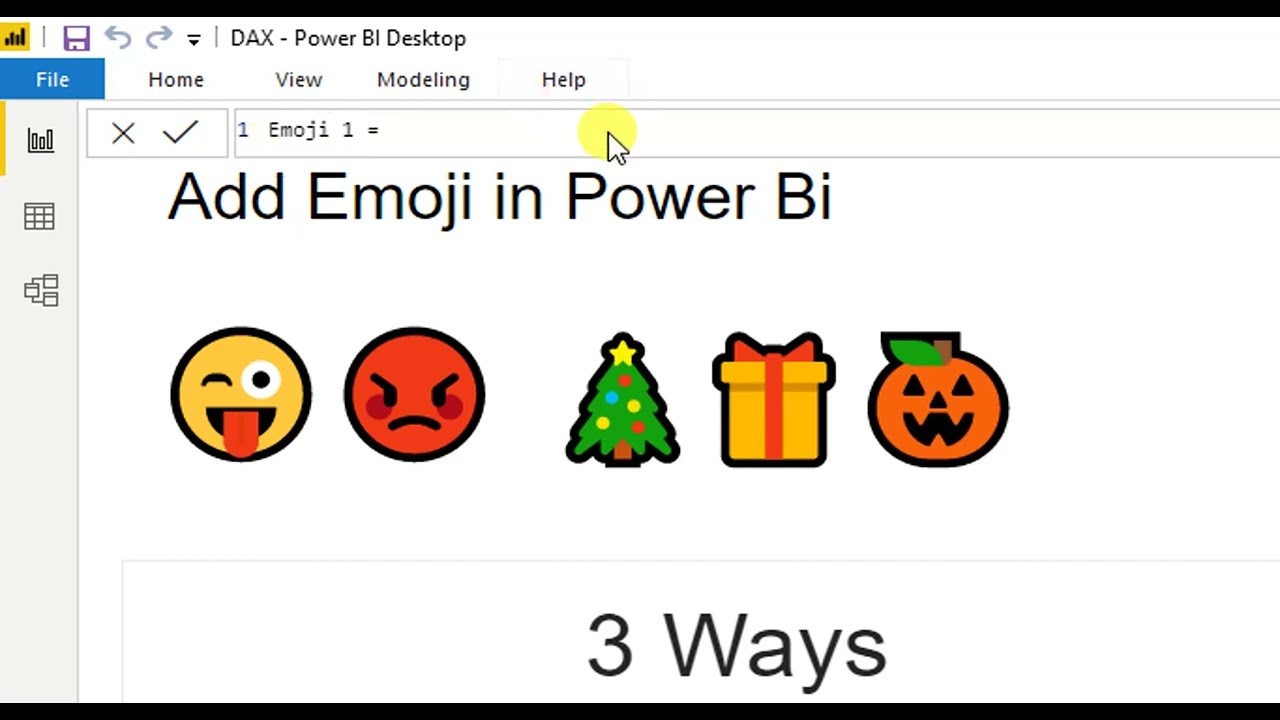Tutorial 27 How To Use Emoji s Emotions On Power Bi Report Page YouTube Tutorial 27 How To Use Emoji s Emotions On Power Bi Report Page YouTube