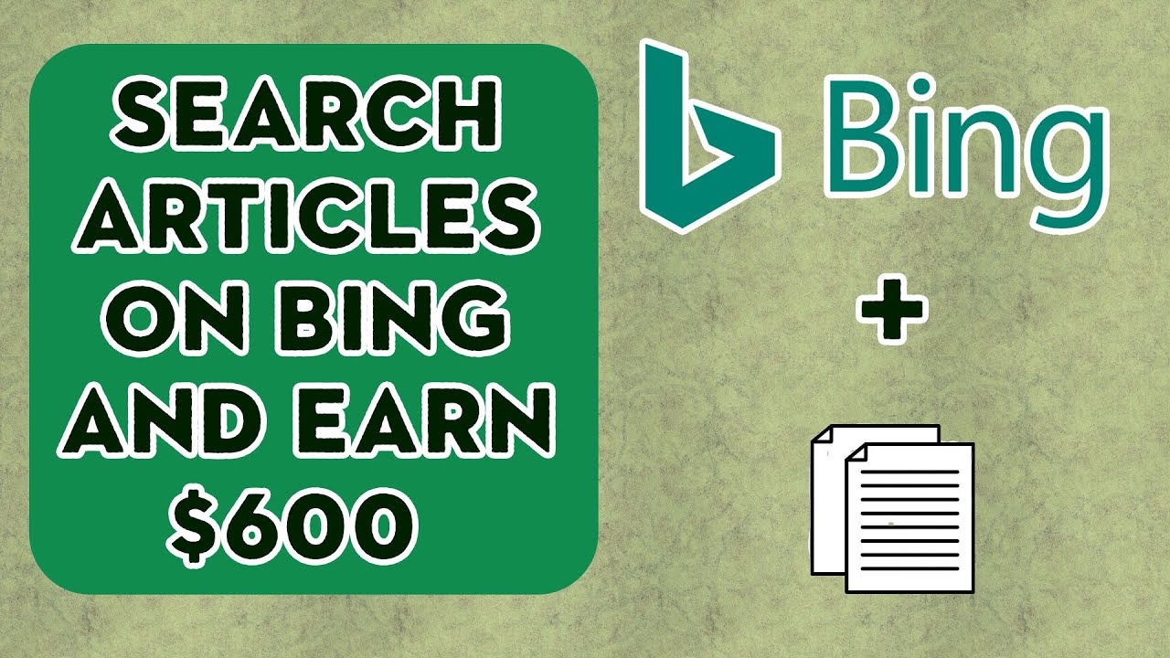 Generate Over $600 From Bing Articles! Free! | Make Money Online - YouTube
