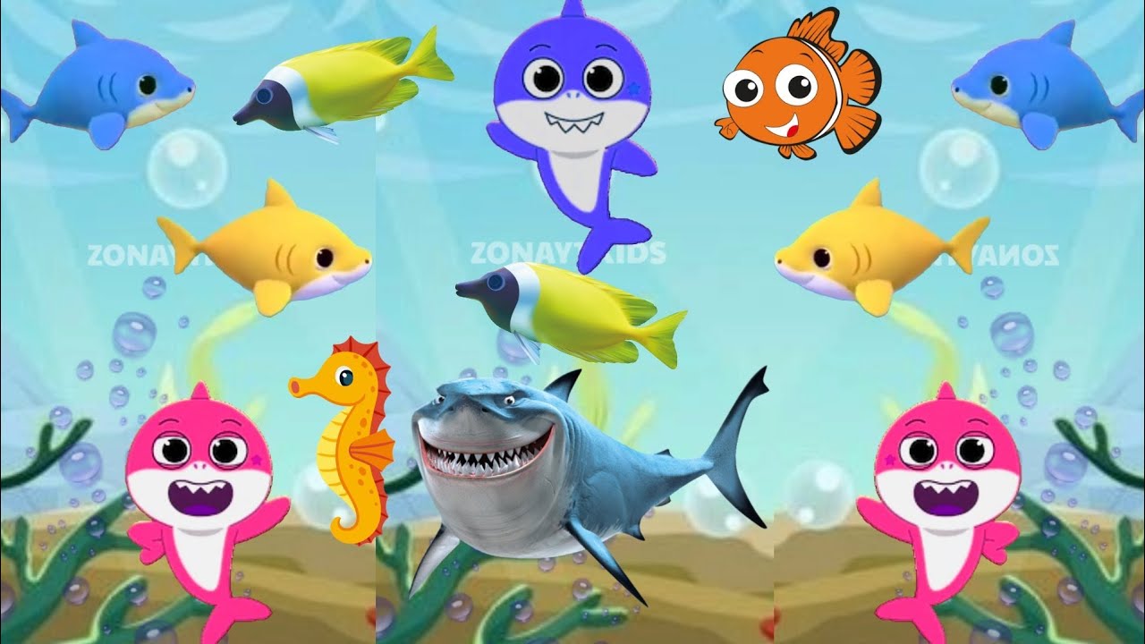 Run away Baby Shark doo doo doo under seaworld, Nursery rhymes, new ...