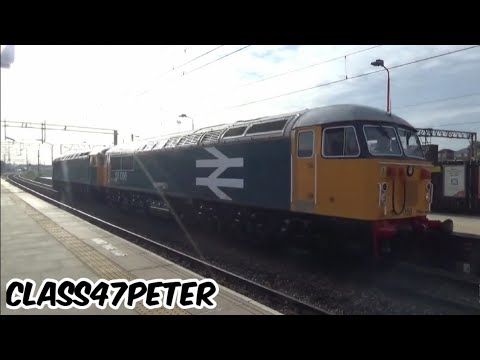 BR Large Logo and BR Blue 56098 & 56081 Screaming Through Bescot ...
