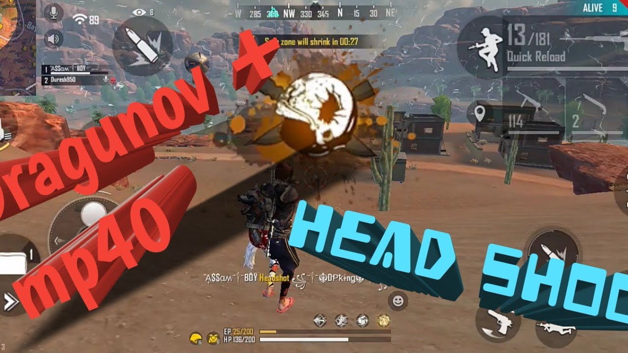 Free fire #1 game play **** drag head shots *** - YouTube