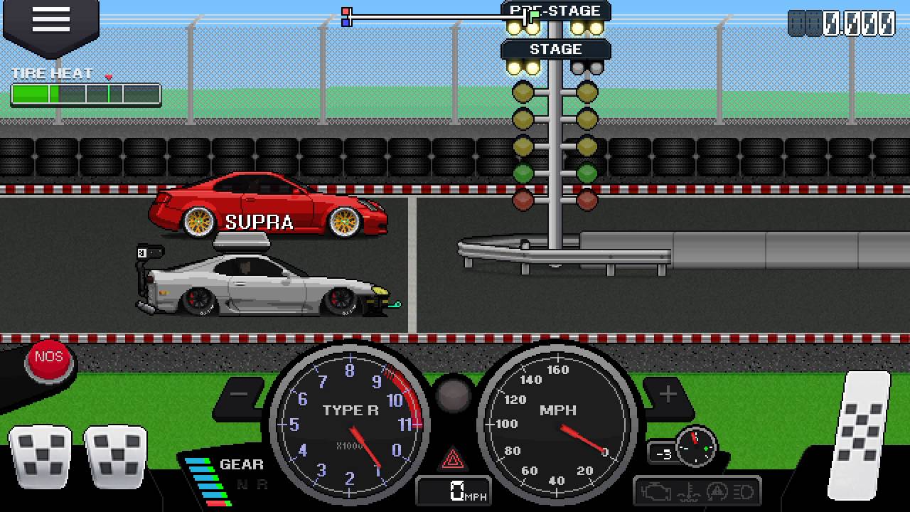 Pixel car racer supra 6.445 sec - YouTube