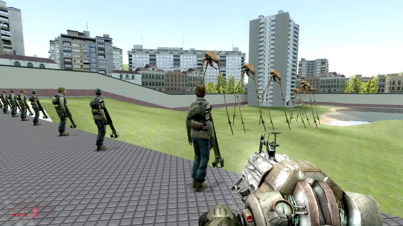 45 Rebels w/ HL1 RPG vs 6 Striders with Warp Cannon | iNPC | Original ...