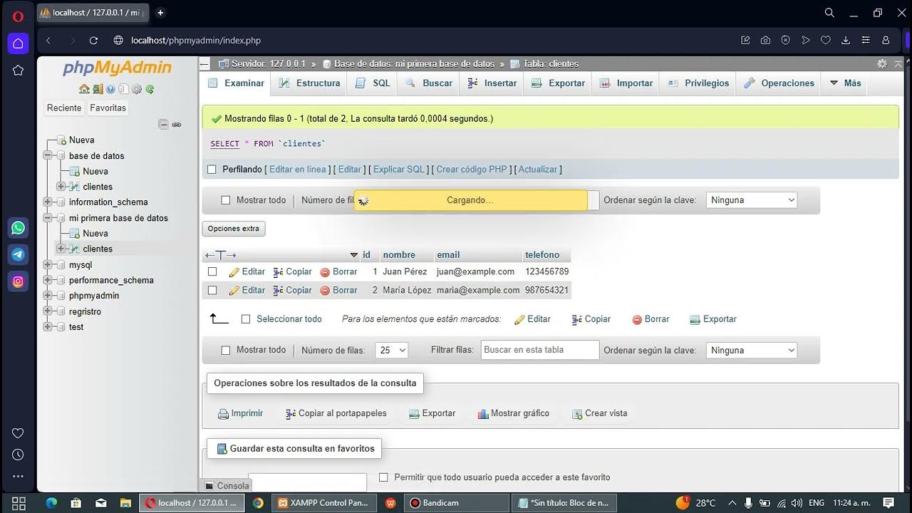 Crea una base de datos, tablas e inserta, consulta, actualiza y elimina ...