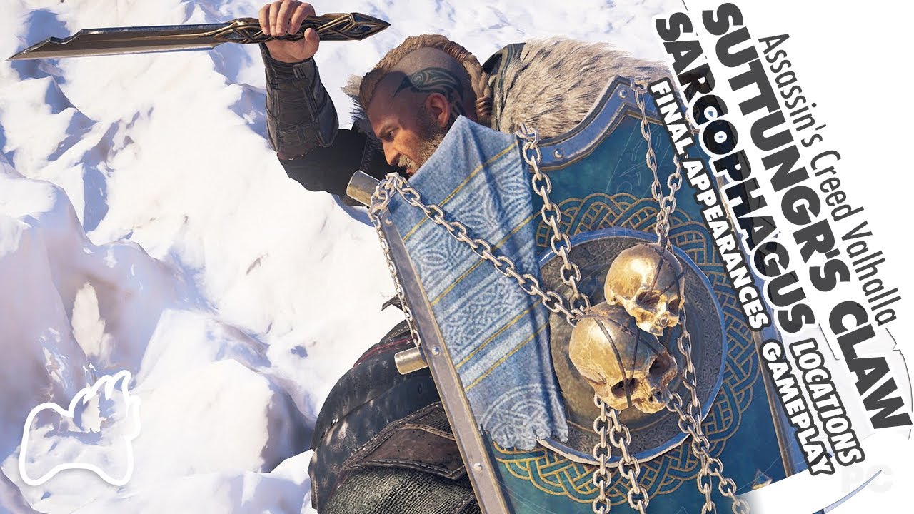 Assassin's Creed Valhalla SUTTUNGR'S CLAW & SARCOPHAGUS Shield ...