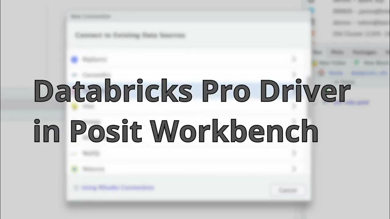 Databricks Pro Driver in Posit Workbench - YouTube