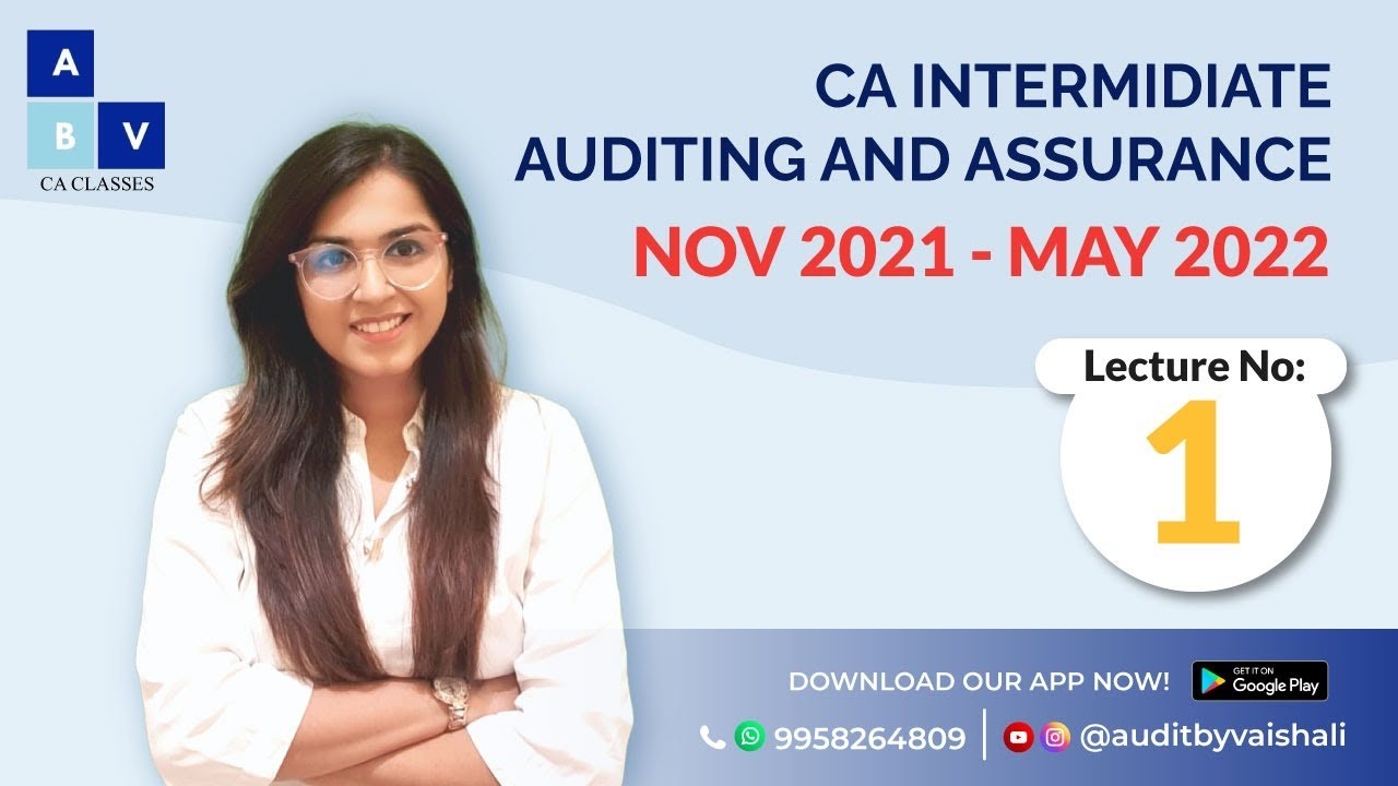 CA INTER AUDIT LECTURE NO. 1 - YouTube