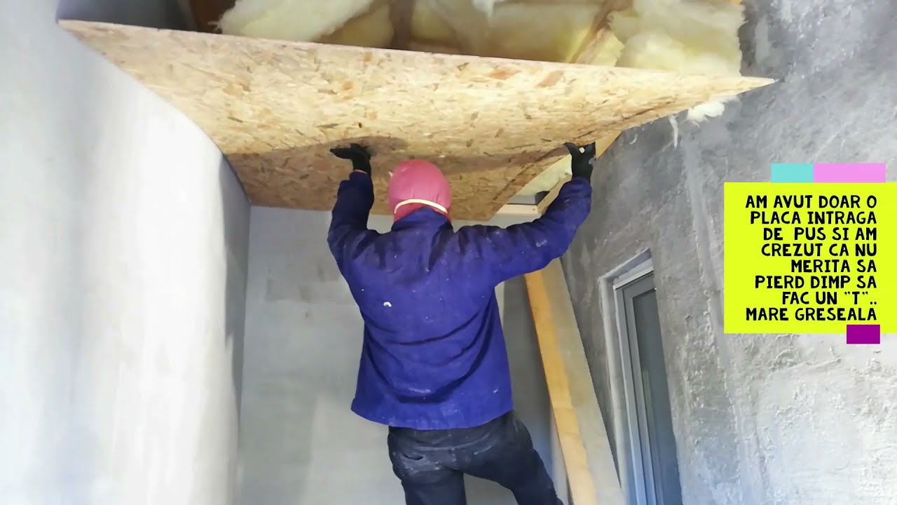 tavan osb pe structura de lemn - YouTube