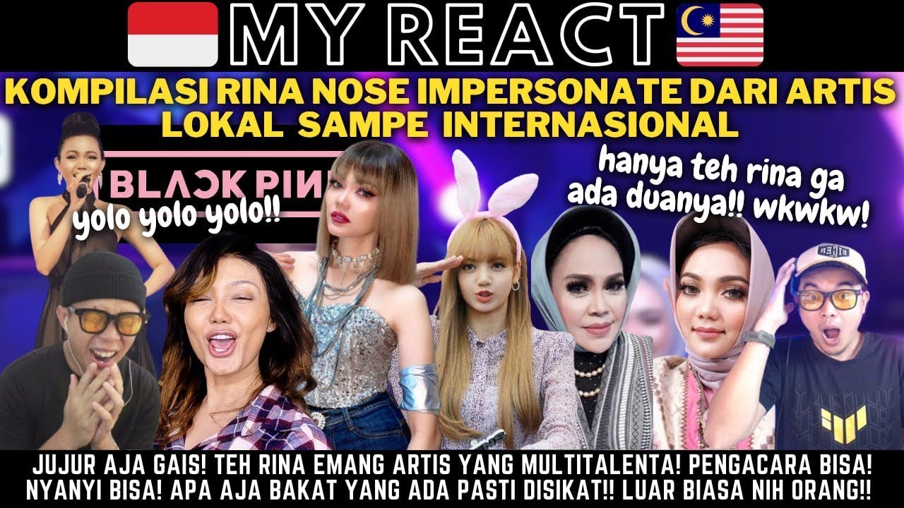 WKWKW KALAU KOREA LISA BLACKPINK, YANG INI RINA BLACKOUT! KOMPILASI LUCU RINA NOSE IMPERSONATE ...