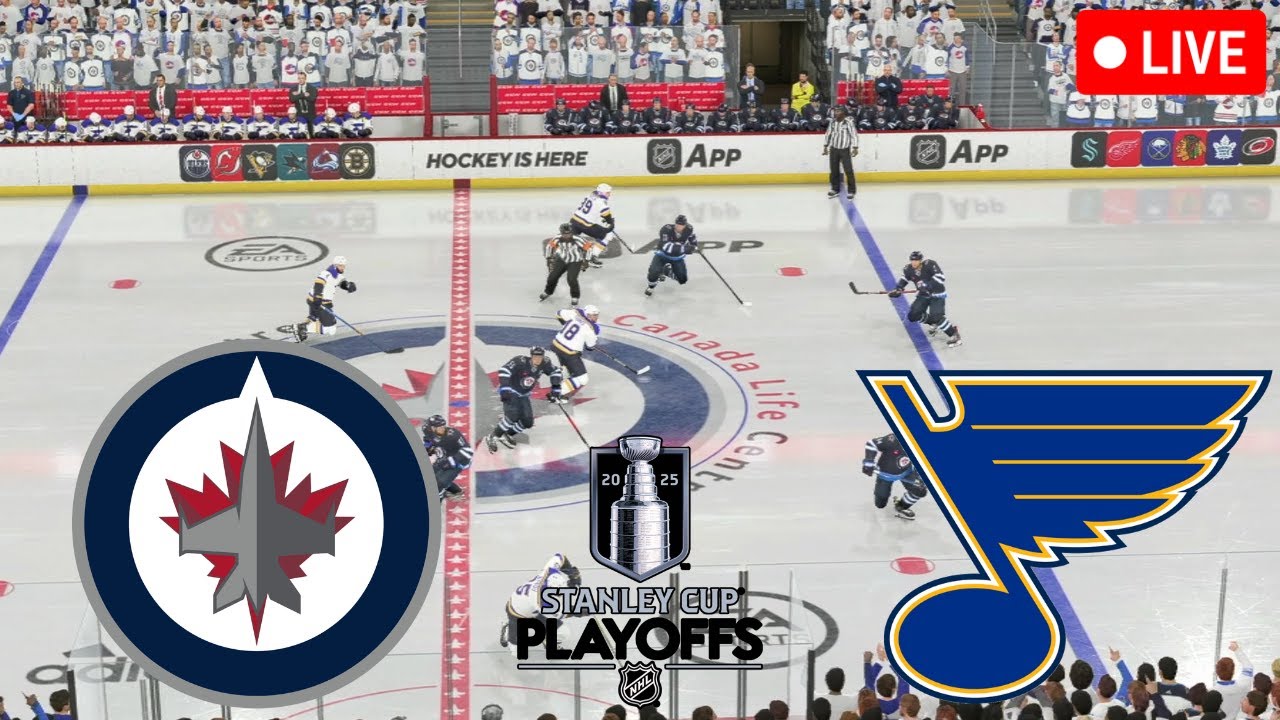 Winnipeg Jets vs St. Louis Blues 🔴NHL PlayOffs [LIVE] | Watch Party ...