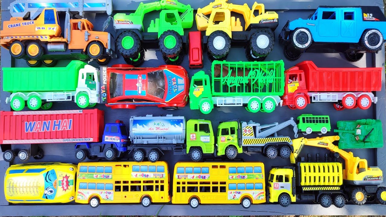 Mobil balap, mobil truk, truk kontainer, mobil derek, tayo, mobil beko ...