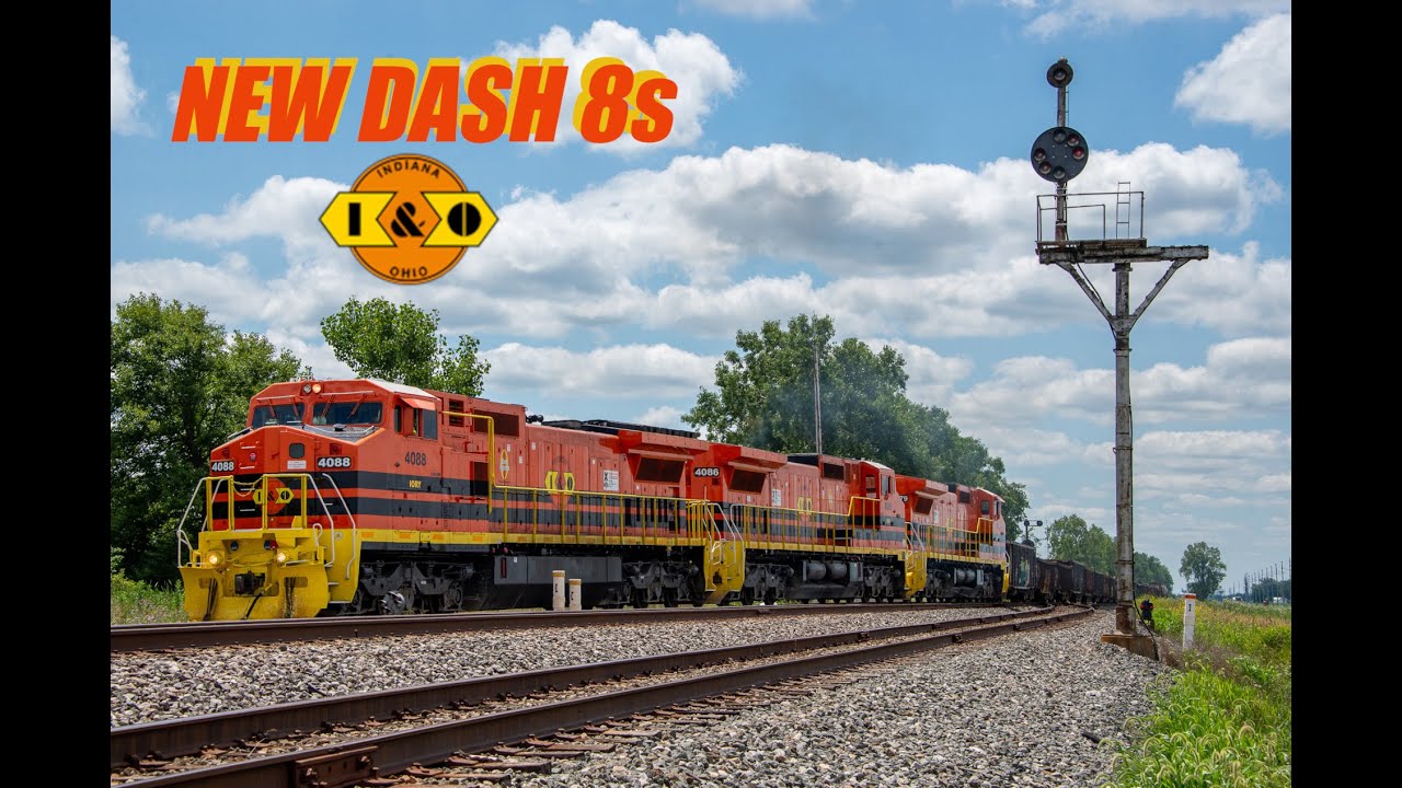 New IORY Dash 8s lead the IORY LNL on the CSX Toledo Subdivision - YouTube