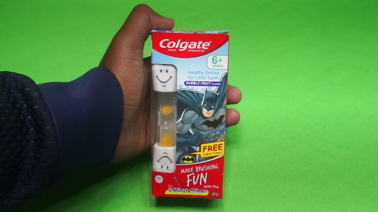 Marvel Ultimate Batman Colgate with glow and Free Timer Inside - YouTube