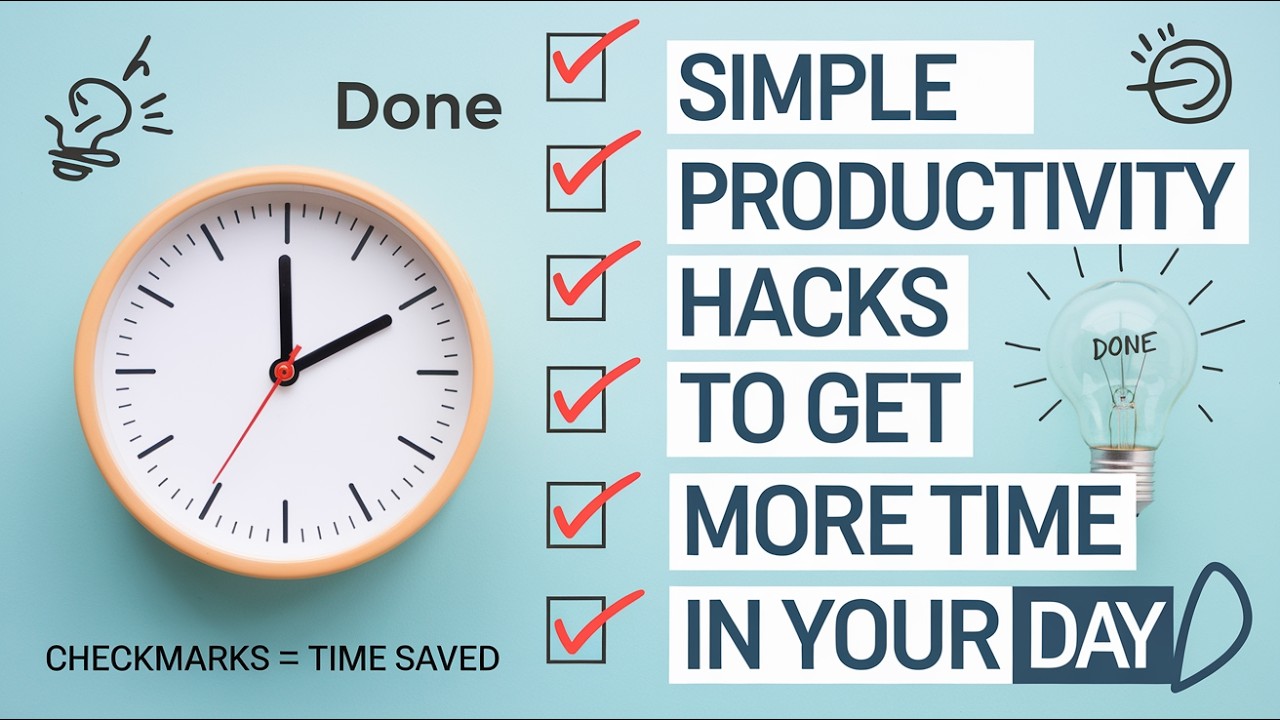 Simple Productivity Hacks to Get More Time in Your Day - YouTube